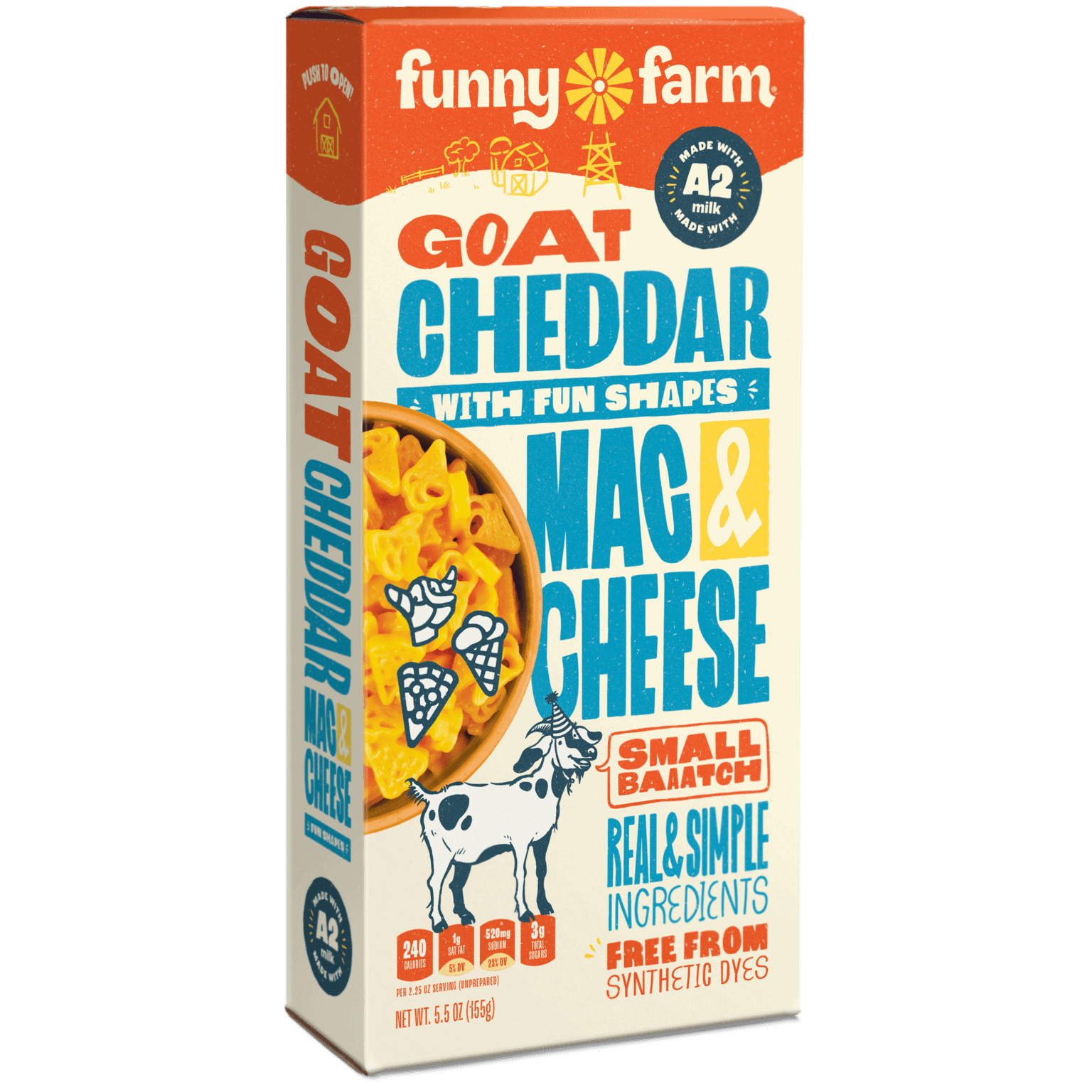 Goat Cheddar Shapes – Funny Farm Foods